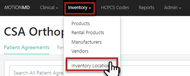 Locate A Product In Inventory – MotionMD Help Center