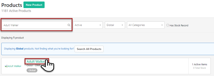 Locate A Product In Inventory – MotionMD Help Center