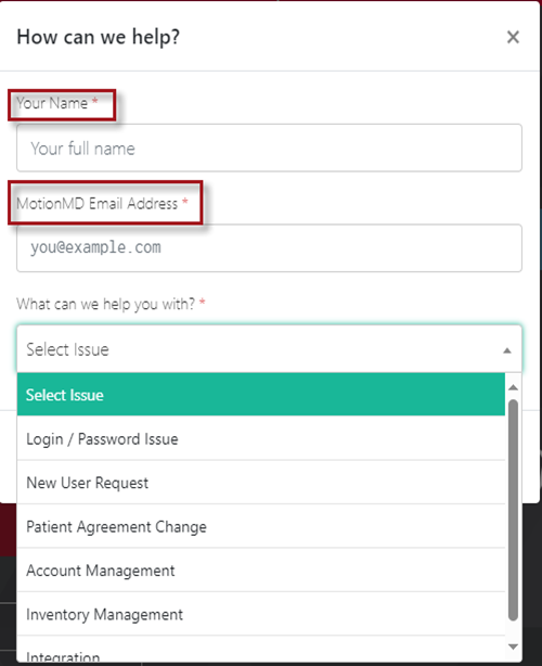 Submit A Help Ticket – MotionMD Help Center