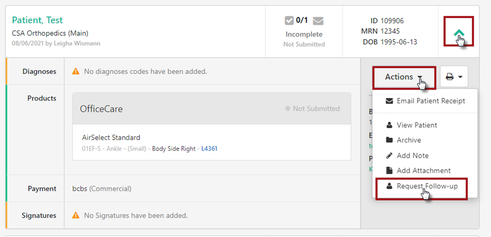 Overview on the Follow Up Feature – MotionMD Help Center